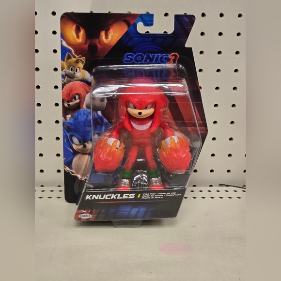 Toys | Sonic The Hedgehog 3 Movie Knuckles Fire Fist 5 Inch Jakks ...